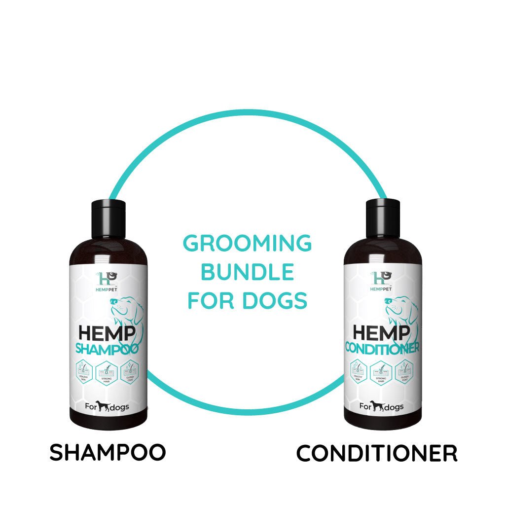 Hemp Seed Oil Dog Grooming Bundle - Shampoo & Conditioner – HempPet.com.au
